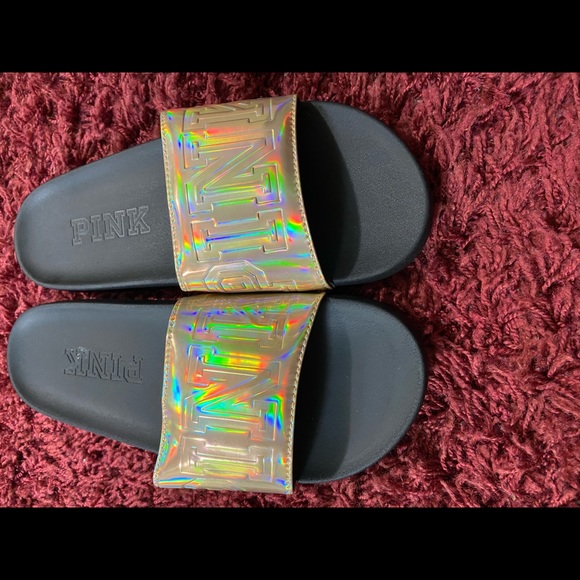 PINK Victoria's Secret | Shoes | Pink Victorias Secret Slides Size M ...